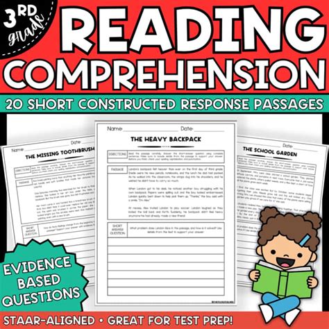 20 Reading Passages With Short Constructed Response Questions Scr
