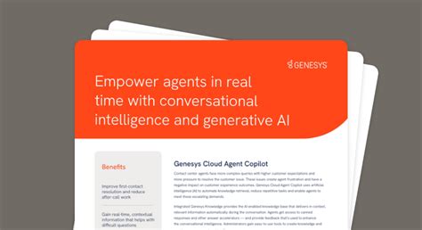 Empower Agents In Real Time With Conversational Intelligence And Generative Ai Genesys