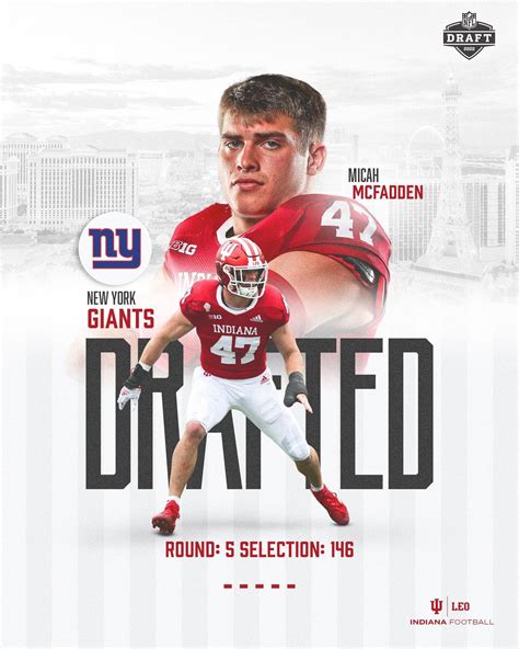 Indiana Football On Twitter The Pick Is In Micah Mcfadden Is Off To The Giants Proiu