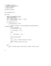Lab Cpp FILENAME Lab Cpp AUTHOR William Radinzel ASU ID SPECIFICATION