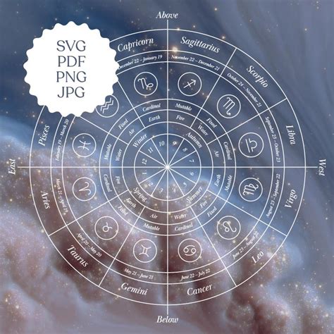 Traditional Natal Chart Wheel Detailed Astrology Chart Vector