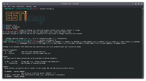 sstimap automatic ssti detection tool with interactive interface