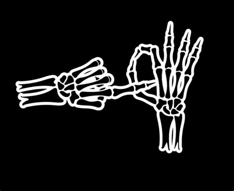 Skeleton Hand Sex Decal Etsy