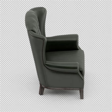 premium psd 3d render of isometric armchair