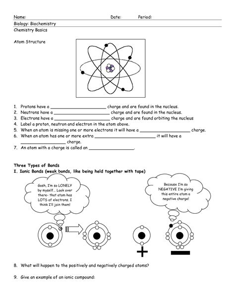 Atomic Structure Atoms Inside Out Worksheet