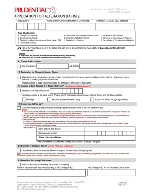 Application For Alteration Form 2 Update Pdf Insurance Life Insurance