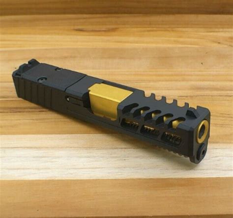 Glock 26 Pattern Slide Style 8a Complete Assembly With Gold Tin Barrel Rmr Cut Kineti Tech