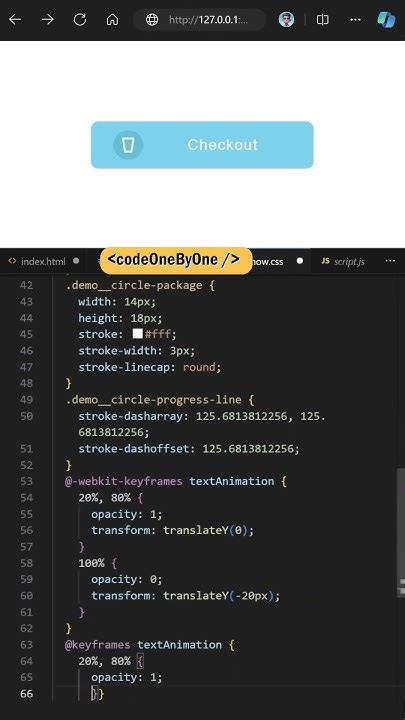 Day 038 🤯 Micro Css Checkout Button Animation Coding Webdevelopment Frontend Html Css