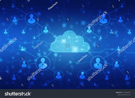 2d Rendering Cloud Computing Cloud Computing Stock Illustration 1415224019 Shutterstock