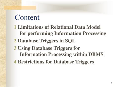Ppt Procedural Extension To Sql Using Triggers Powerpoint