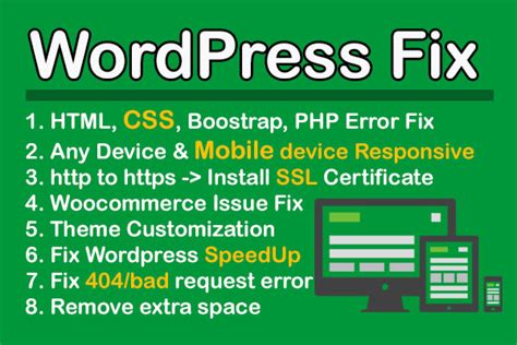 Fix Your Wordpress Issue And Mobile Device Responsive Issue By Udoy5r Fiverr