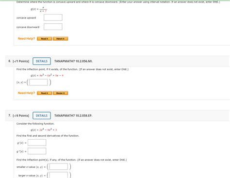 Solved Determine Where The Function Is Concave Upward And Chegg