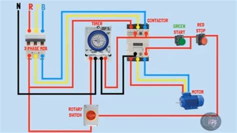 Contactor Wiring With Latching Circuit With Timer Holding Circuit Connection Diagram