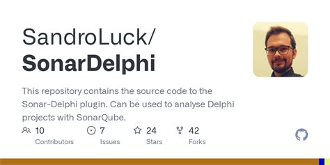 GitHub SandroLuck SonarDelphi This Repository Contains The Source