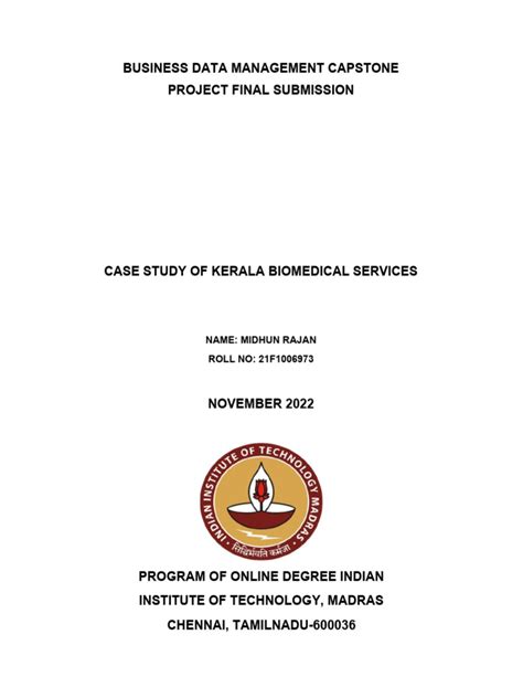 21f1006973 Bdm Final Report Pdf Revenue Inventory