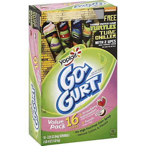 Yoplait Go Gurt Tubes Strawberry Watermelon And Punch 16 Ct Cottage Cheese And Sour Cream