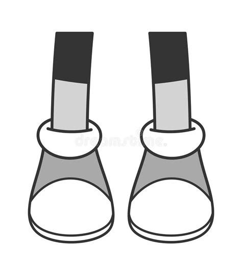 Standing Comic Feet Cartoon Doodle Stock Vector Illustration Of Foot Standing 364944907