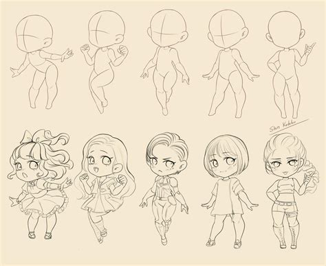Drawing Body Poses Chibi