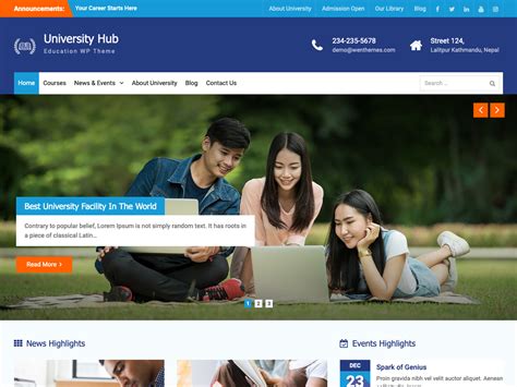 University Hub Theme —