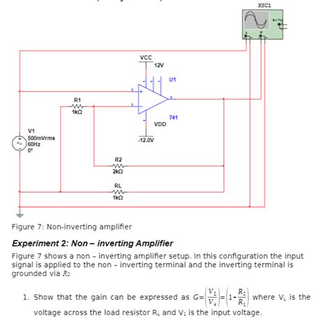 Solved Figure 6 Is The Setup For The Inverting Amplifier In