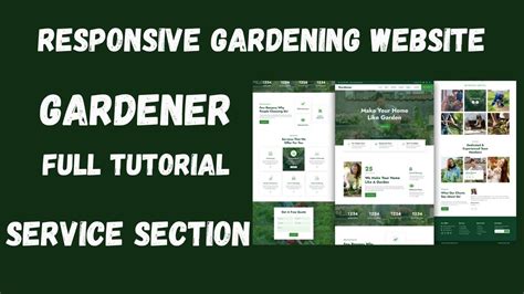 Gardener Responsive Garden Website Template With Free Source Code Responsive Plant Website