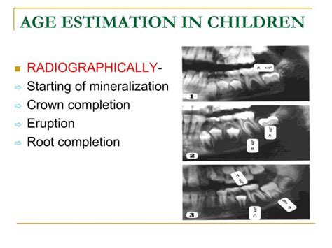 Age Estimation In Forensic Odontology Ppt Oral Care Personal Care