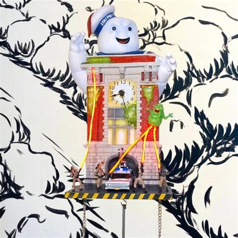 Source Unknown Wall Decor Ghostbusters Wall Clock Lights Up And