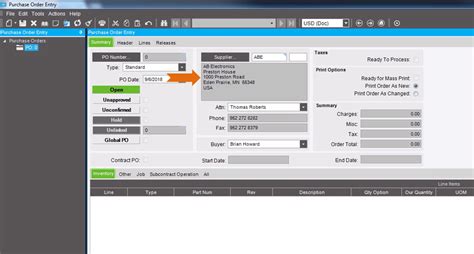 how to enter a purchase order in epicor® erp