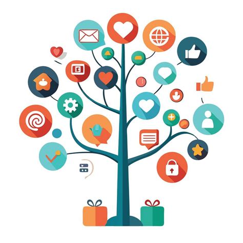 Designed Tree Social Media Icons As Leaves Generation 60316997 Vector Art At Vecteezy