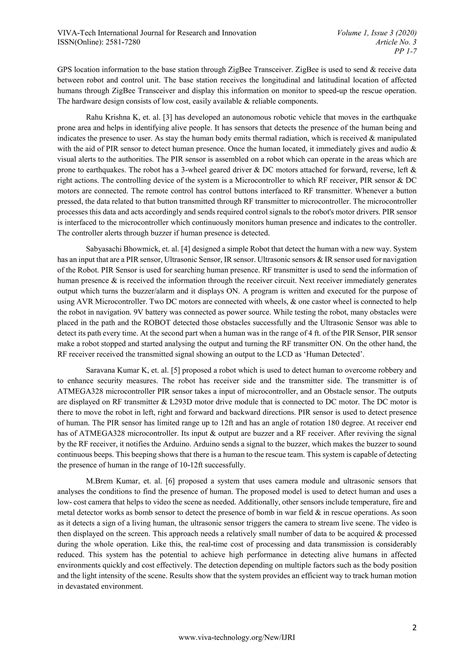 Detecting Alive Human Using Robot For Rescue Operation Pdf