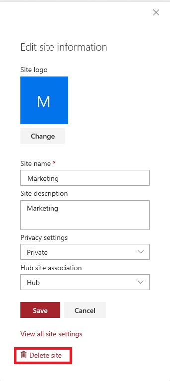 Delete A Sharepoint Online Modern Site Or Subsite My Sharepoint Questions