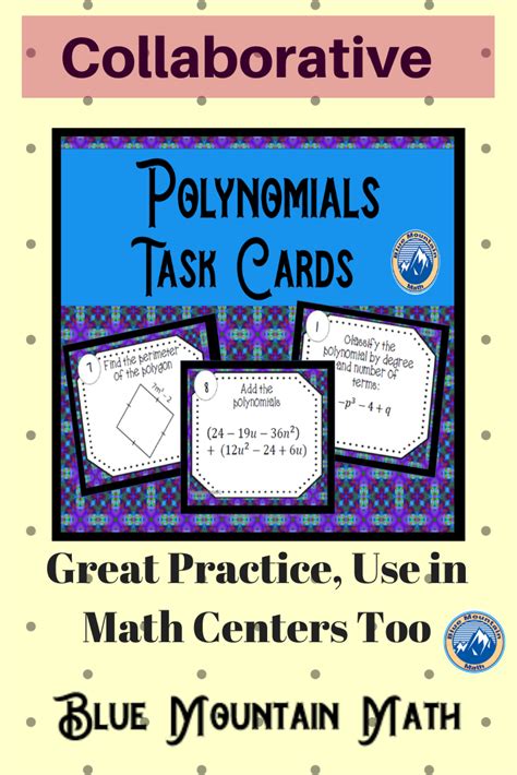 Polynomial Operations Review Task Cards Artofit