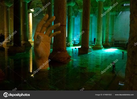 Basilica Cistern Underground Water Reservoir Build Emperor Justinianus 6th Century Stock