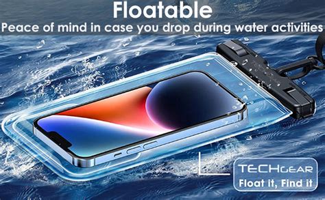TECHGEAR Waterproof Phone Pouch IPX Floating Case For Swimming Waterproof Phone Bag With