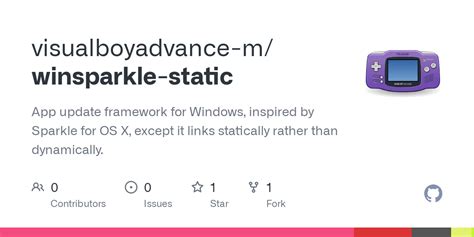 GitHub Visualboyadvance M Winsparkle Static App Update Framework For Windows Inspired By