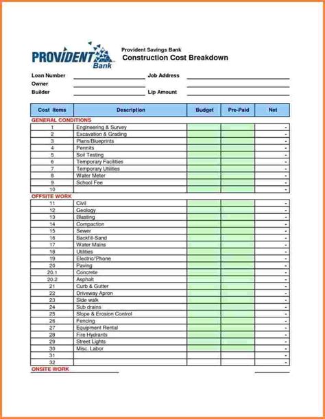 Construction Expenses Spreadsheet With Regard To 11 Construction