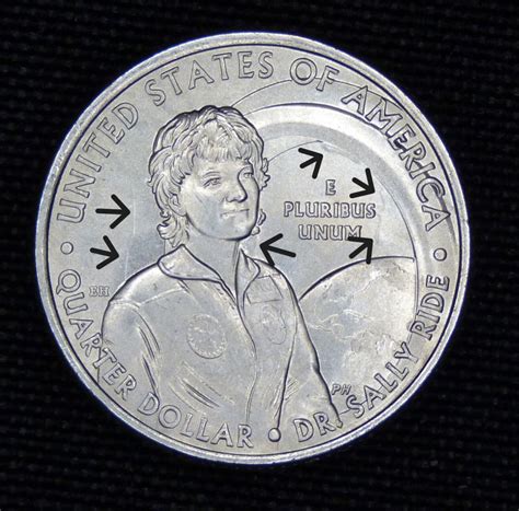 2022 P Bu Dr Sally Ride Quarter Major Full Die Clash Error Strong