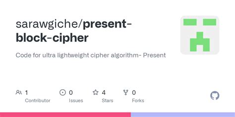 Github Sarawgichepresent Block Cipher Code For Ultra Lightweight