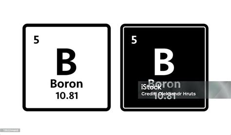 붕소 기호 주기적인 테이블의 화학 적 요소 벡터 스톡 일러스트레이션입니다 아이콘에 대한 스톡 벡터 아트 및 기타 이미지