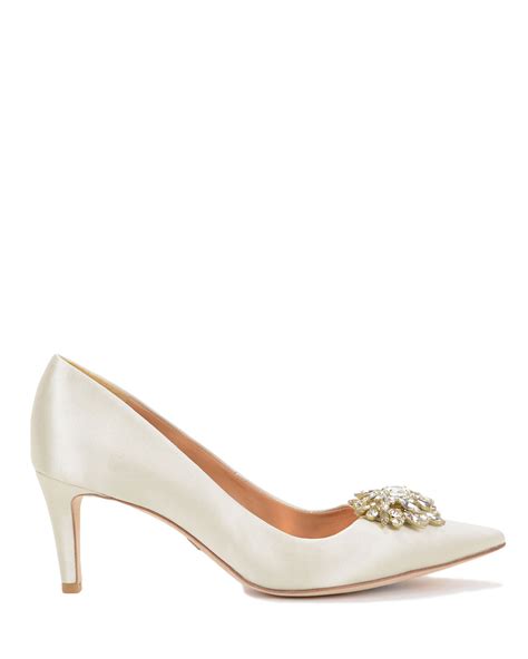 Badgley Mischka Gardenia Pointed Toe Pump In White Lyst