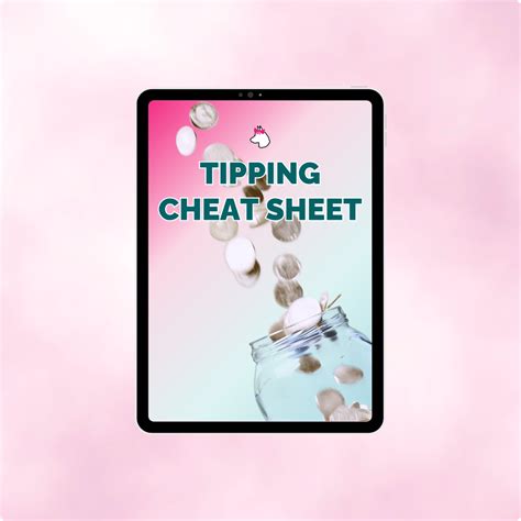 Tipping Cheat Sheet Guide — Shewolfeofwallstreet
