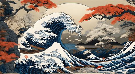 The Wave Ukiyo E On Behance