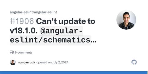 Cant Update To V1810 `angular Eslintschematics` Not Being Detected · Issue 1906