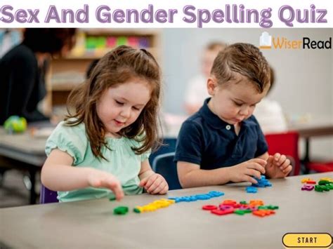 Sex And Gender Spelling Quiz Test