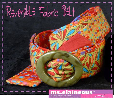Ms Elaineous Teaches Sewing Pattern Easy Fabric Belt