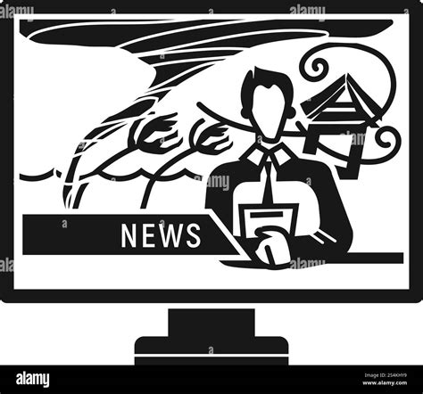 Tv Weather Forecast Icon Simple Illustration Of Tv Weather Forecast Vector Icon For Web Design