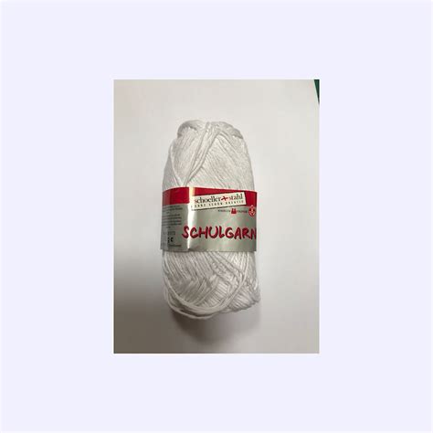 Schulgarn Schoeller Stahl Cotton - White - Yarn for knitting and ...