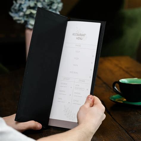Faux Leather Menu Holders For Restaurants Inko Horeca Accessories