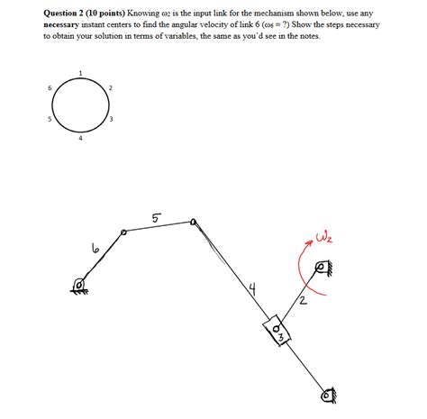 Solved Knowing ω2 is the input link for the mechanism shown Chegg com