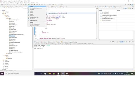 Java Run New Class In Existing Project Eclipse Stack Overflow